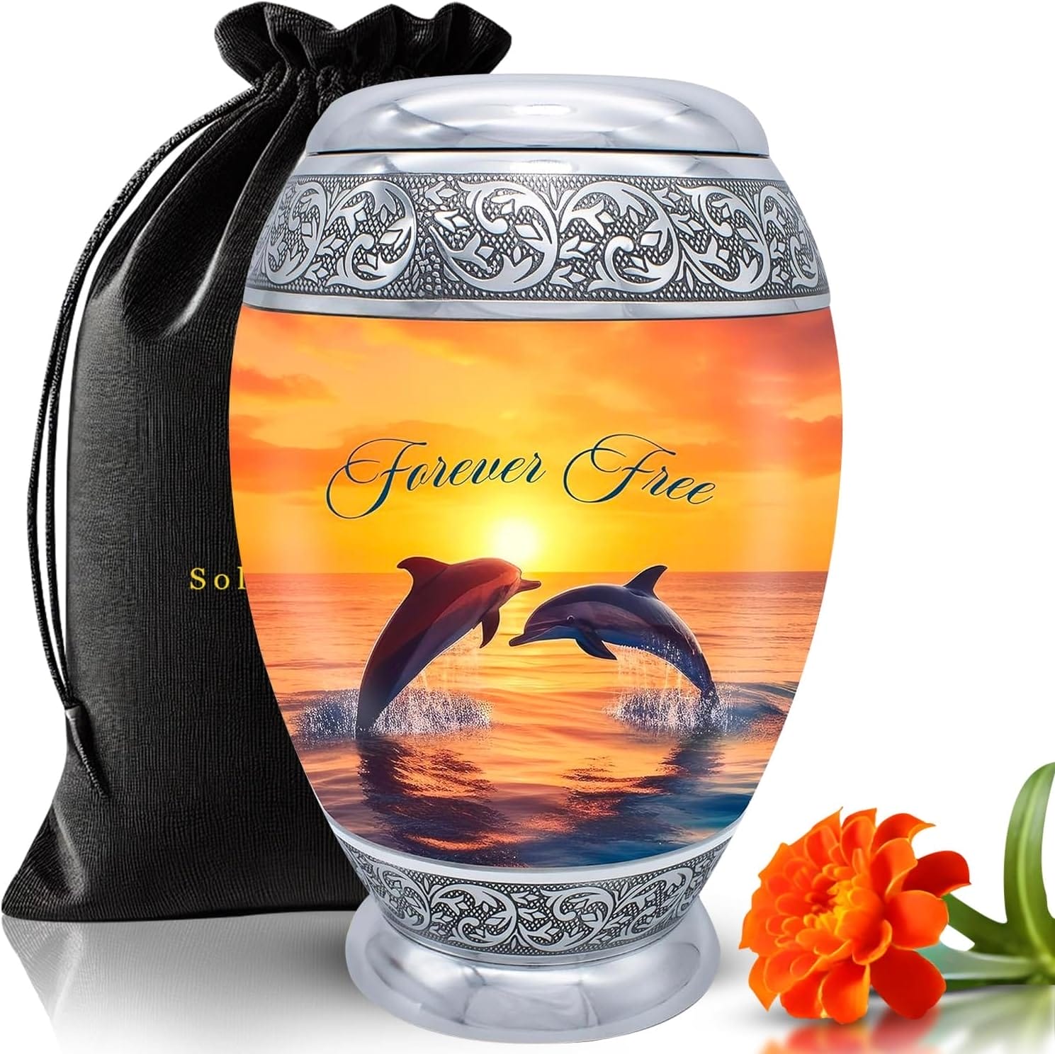 Orange FF - Dolphin Sunset - Adult - Solace Forever Urns