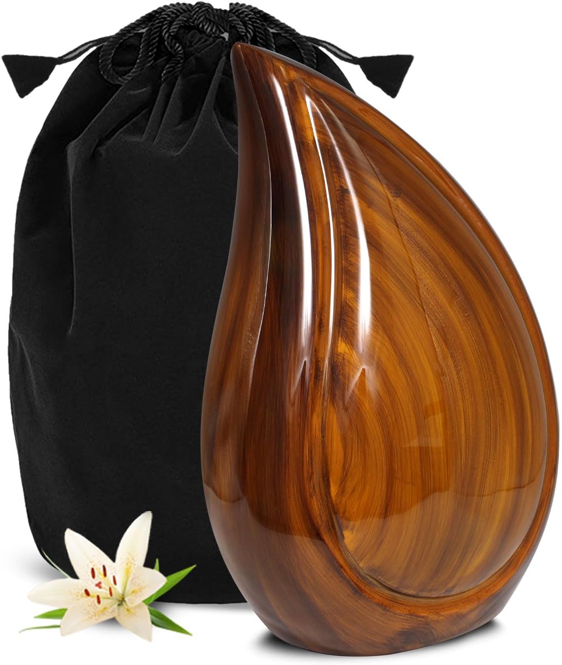 Red Oak Teardrop Urn - Solace Forever Urns